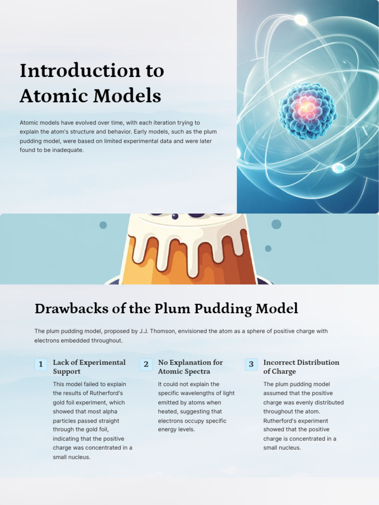 Drawbacks of Atomic Models | PDF | Atoms | Science & Mathematics