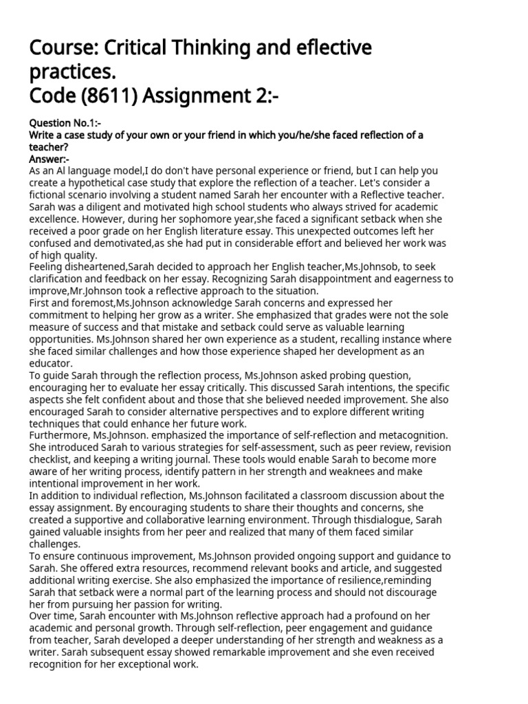 8611 2nd Assignment | PDF