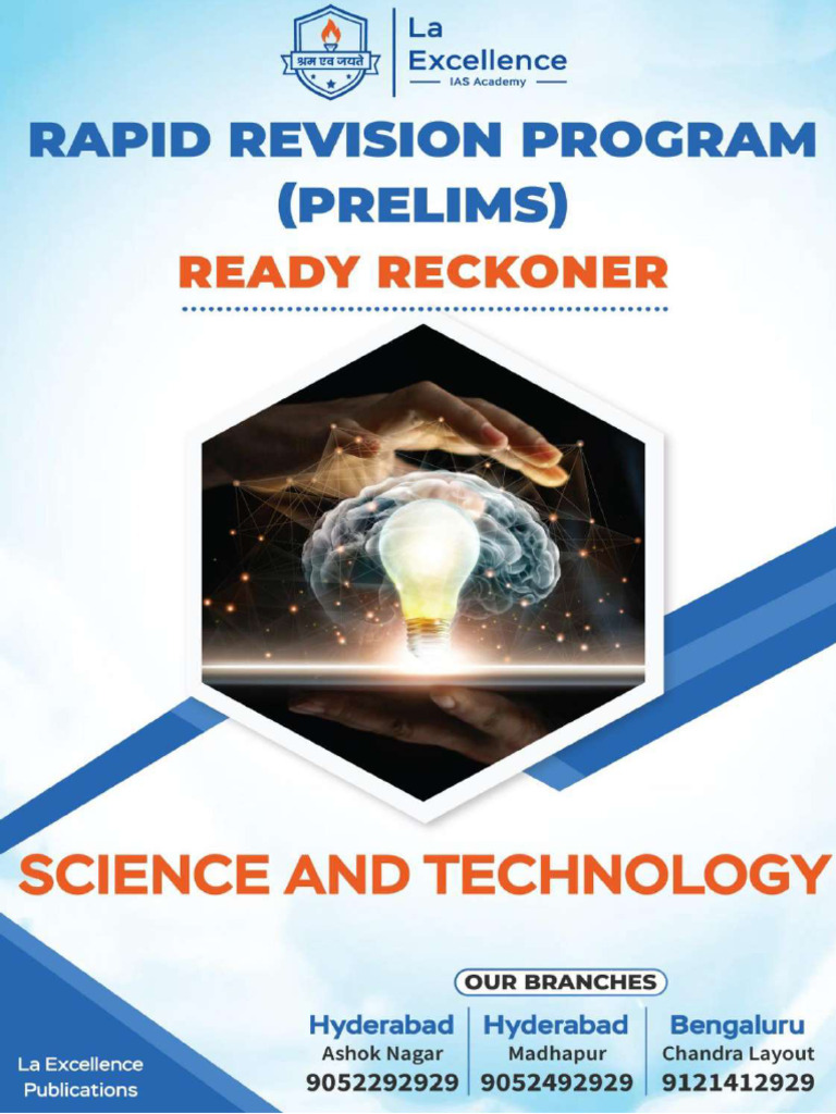 RRP Prelim Science and Technology Ready Reckoner Final - Compressed | PDF