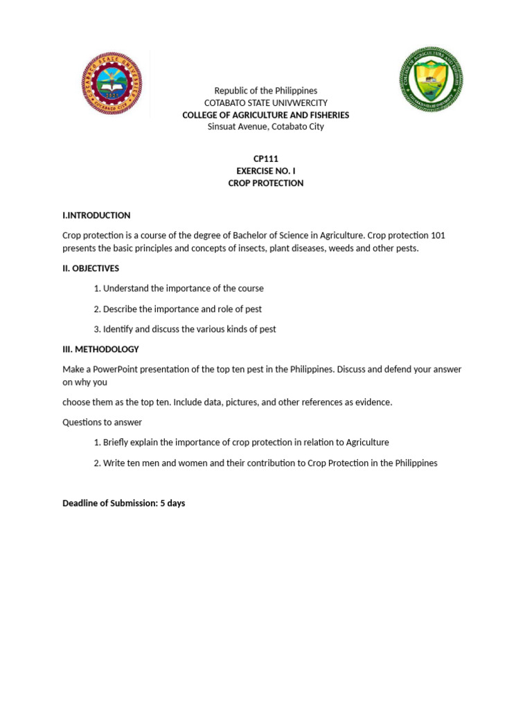 Laburatory in CP 111 Crop Protection | PDF