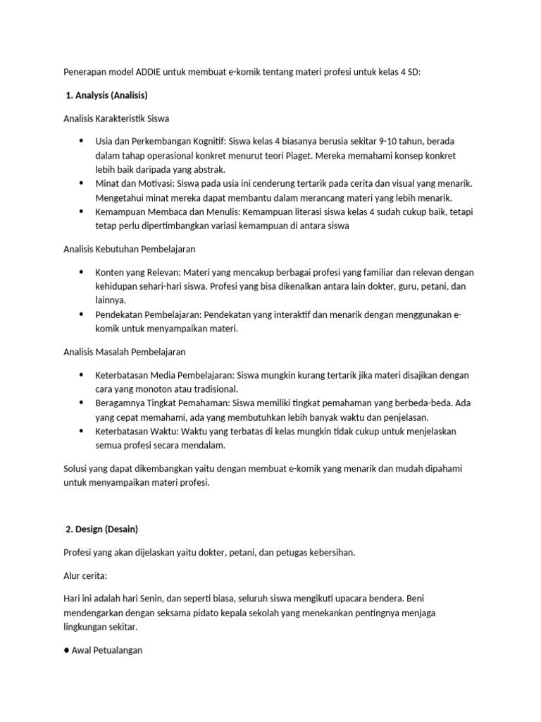 Model ADDIE ada-WPS Office | PDF