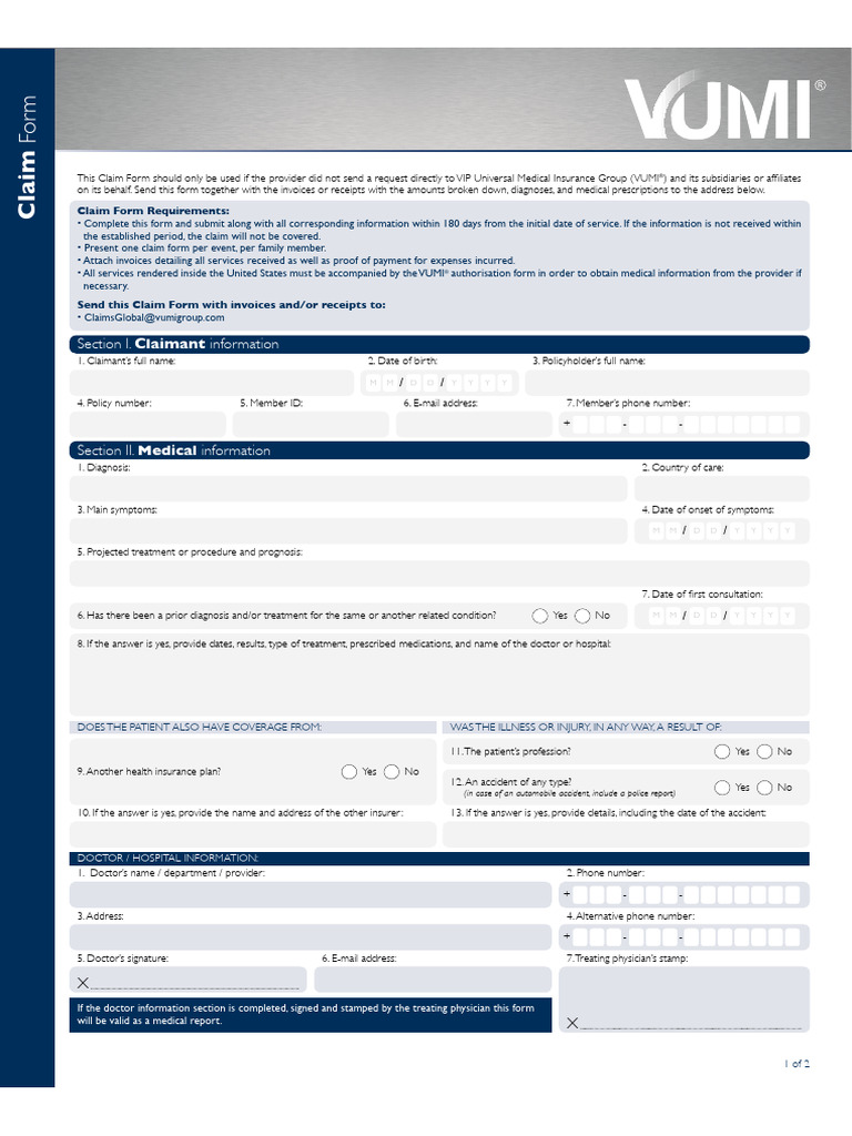 VUMI Global Claim Form Eng 240611 133252 | PDF