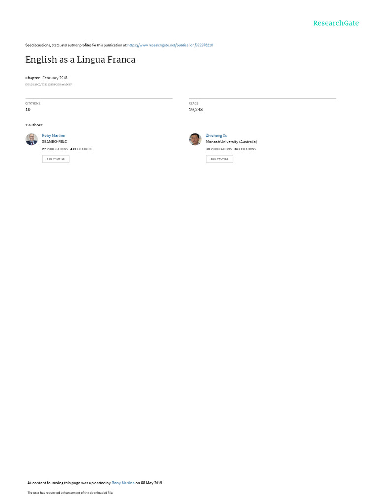 English As A Lingua Franca | PDF