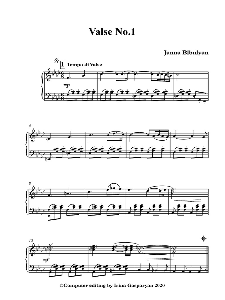 4. Valse No.1 - Full Score | PDF