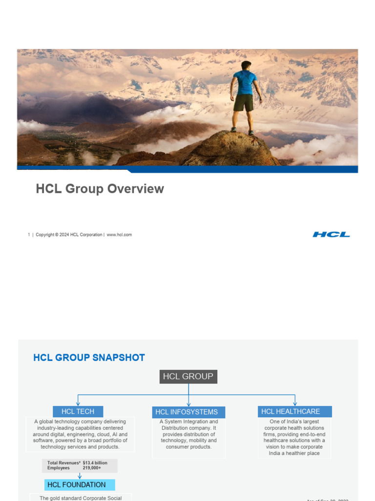 HCL Enterprise - Corporate Presentation | PDF