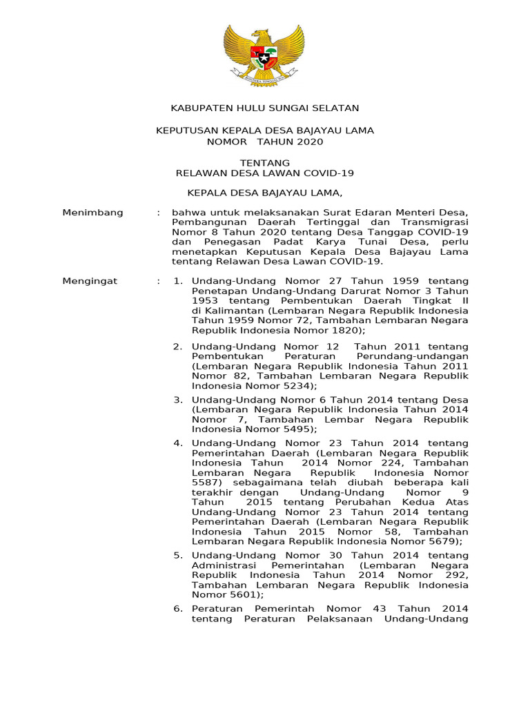 SK - Relawan Covid | PDF