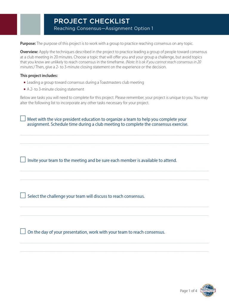 8313C Project Checklist | PDF