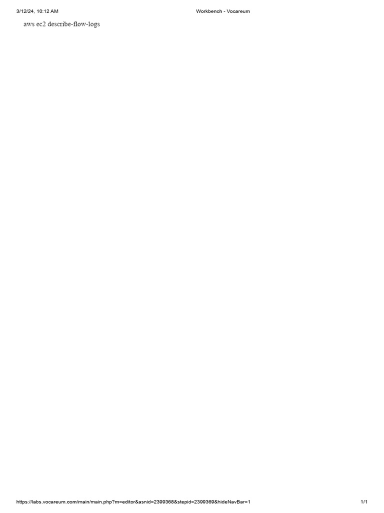 Workbench Vocareum VPC | PDF