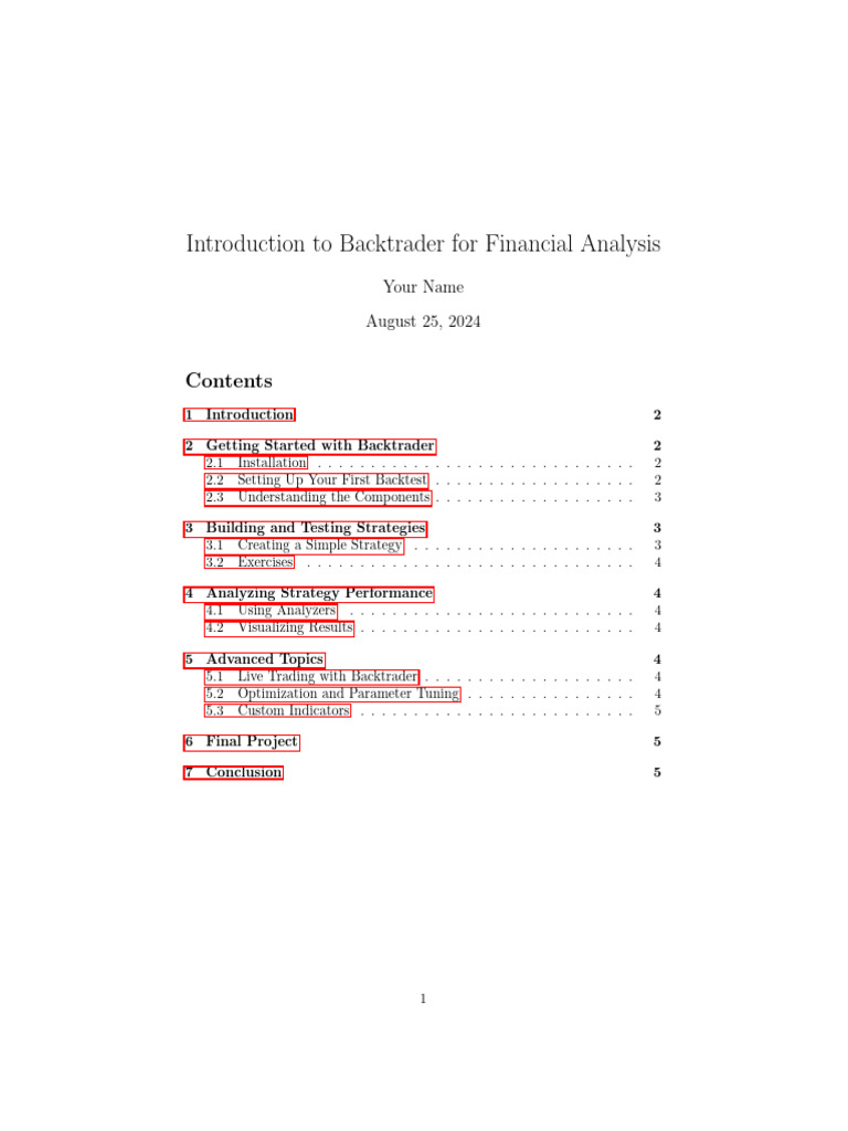 Back Trader | PDF