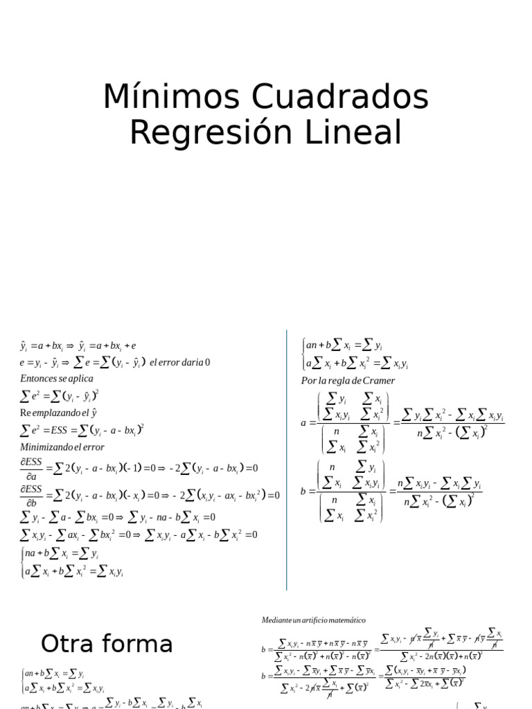 Mínimos Cuadrados | PDF