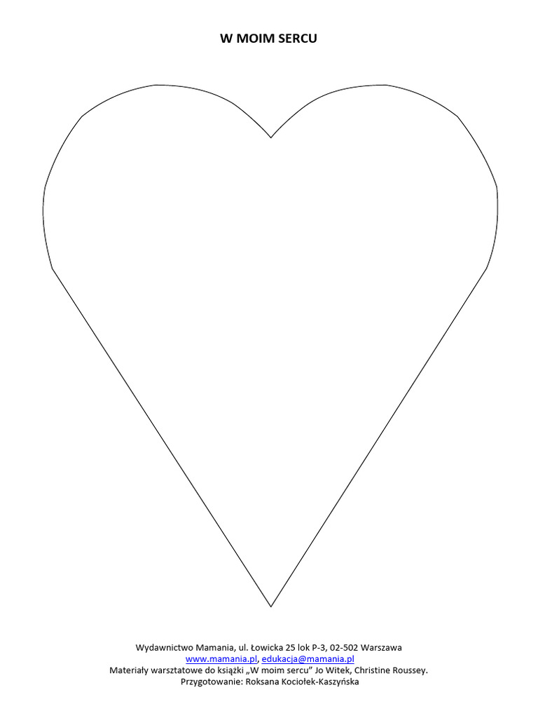 W Moim Sercu - Karta Pracy - SERCE | PDF