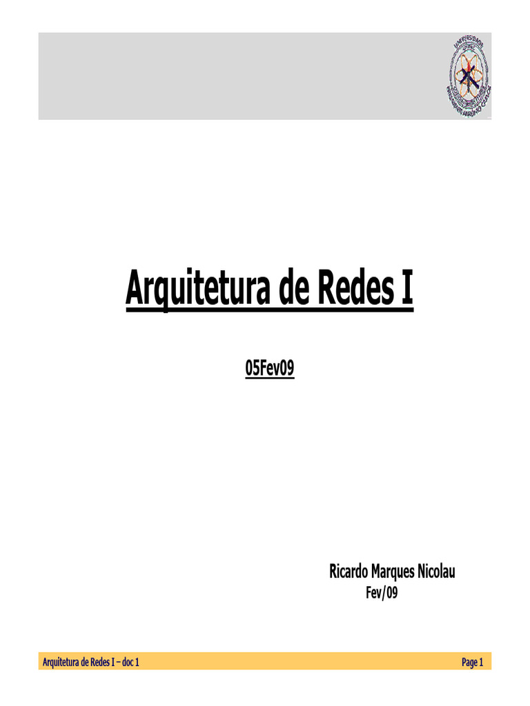 ArqI Doc1 06fev09 | PDF