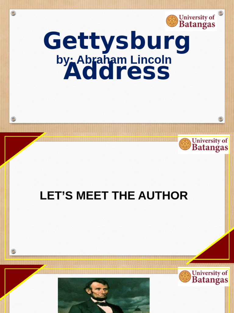 Gettysburg Address by Abraham Lincoln | PDF