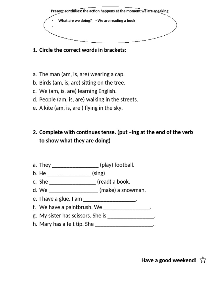 Circle The Correct Words in Brackets | PDF