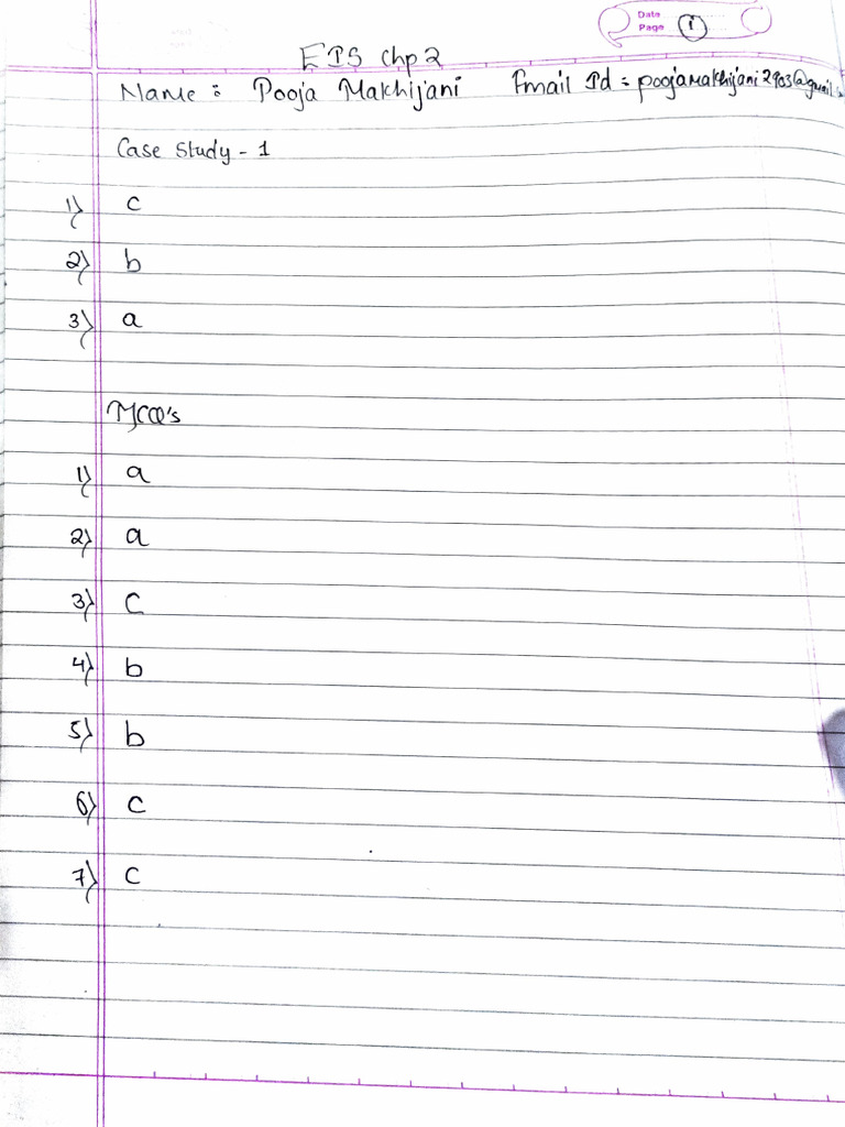 EIS CHP 2 Answer Sheet | PDF