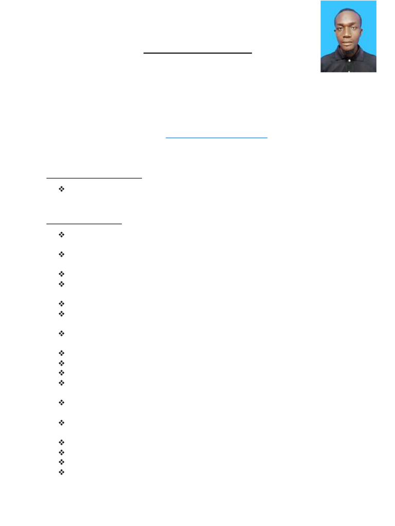 Yunus Nyanda CV | PDF