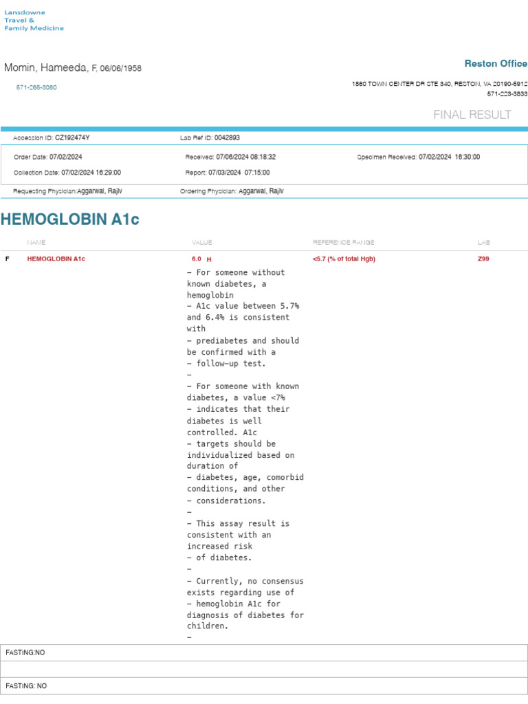 Hemoglobin A1c | PDF