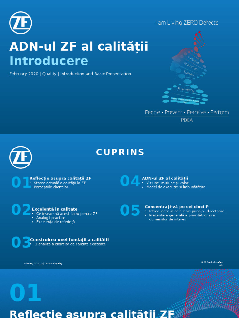 ZF DNA of Quality - Introduction and Basic - Feb11 - 2020 | PDF