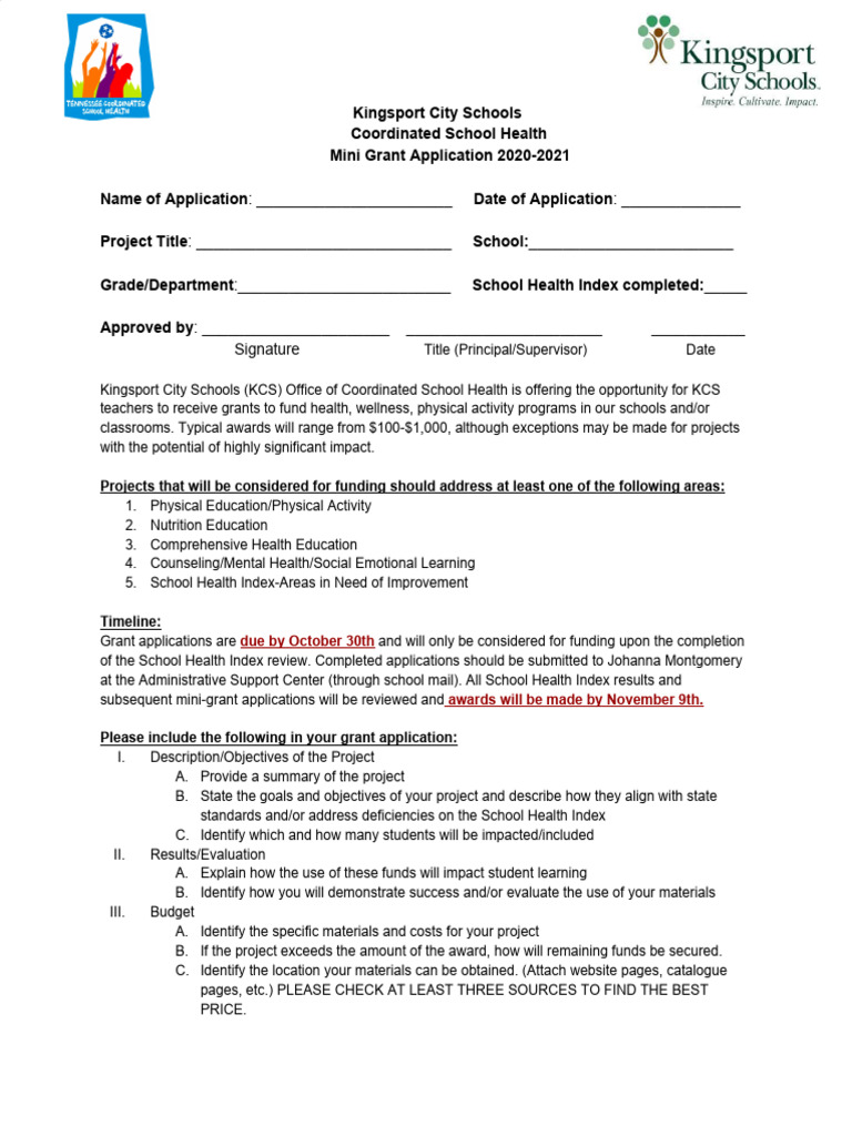 2020 2021CSHMiniGrantApplication | PDF