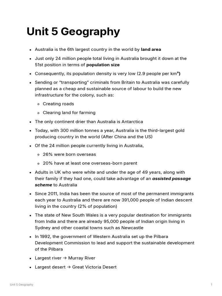 Unit 5 Geography | PDF