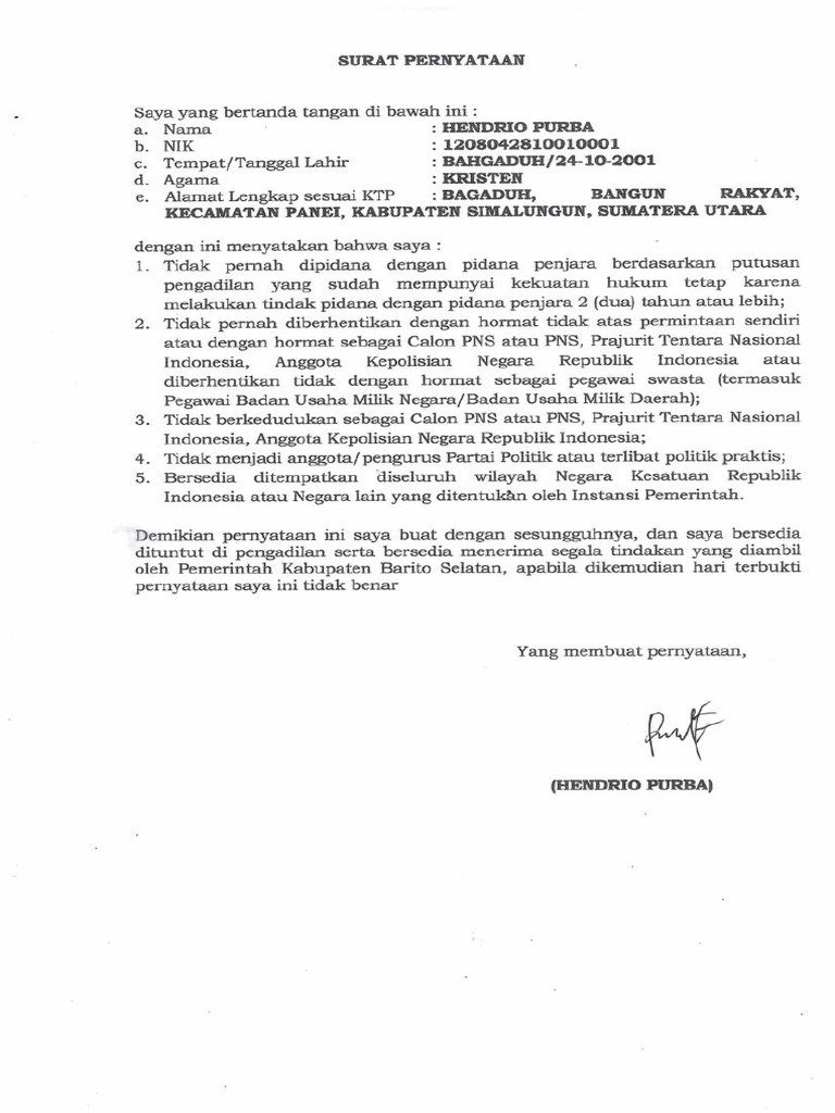 Scan Surat Pernyataan Henrio 20240909195327 | PDF