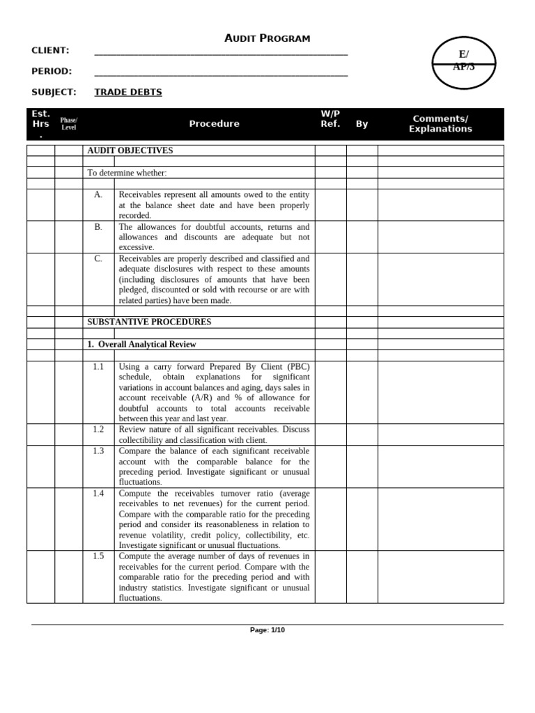 E-Ap-3 - Trade Debts | PDF