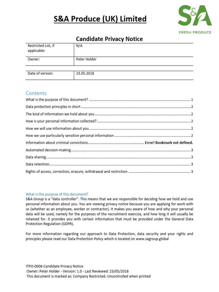 Privacy Notice | PDF
