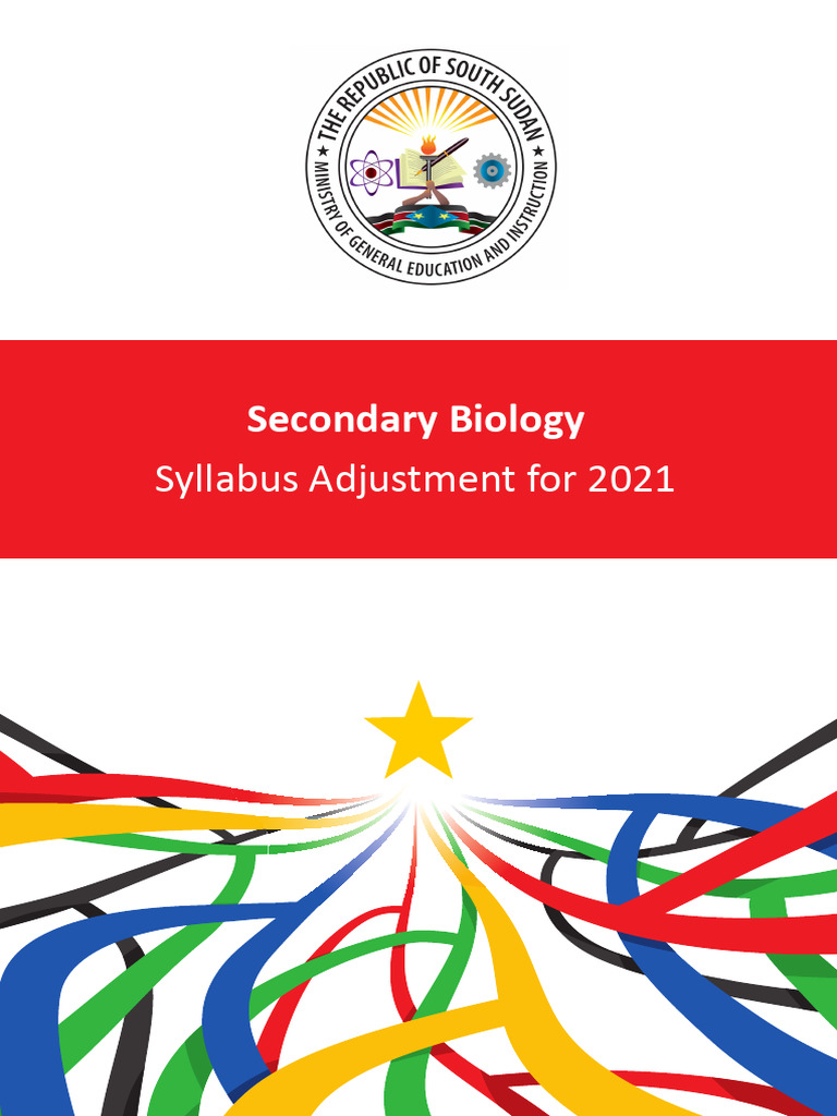 SS - Syllabus Adjustment - Secondary Biology | PDF | Curriculum | Wellness