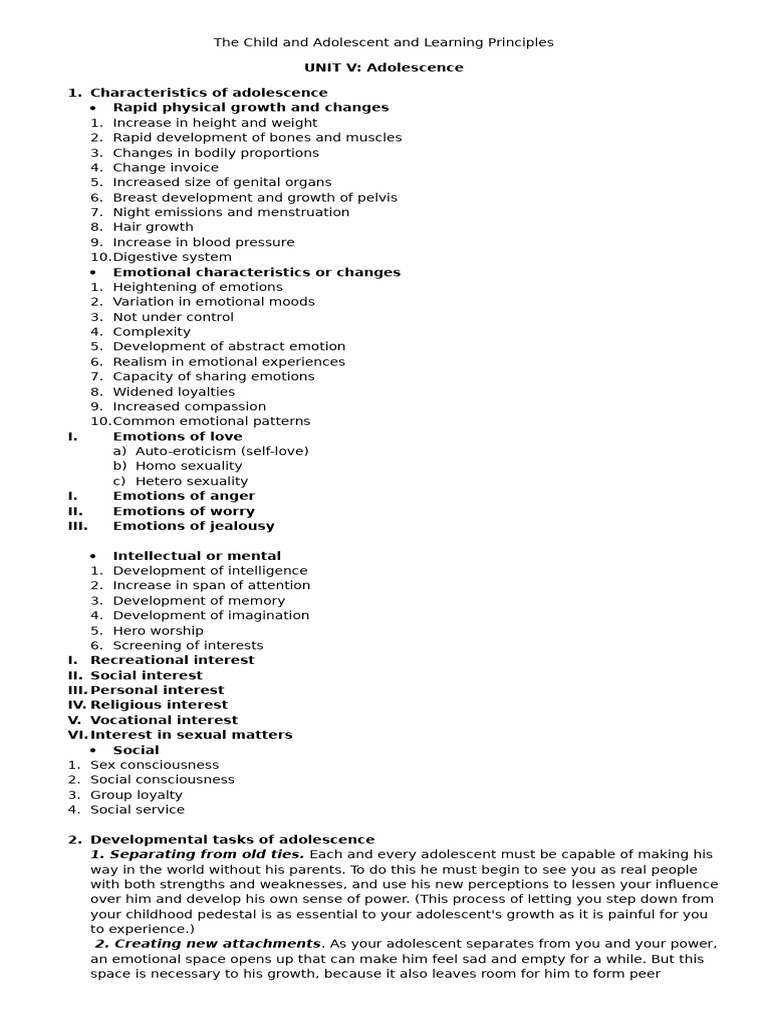 The Child and Adolescent and Learning Principles | PDF