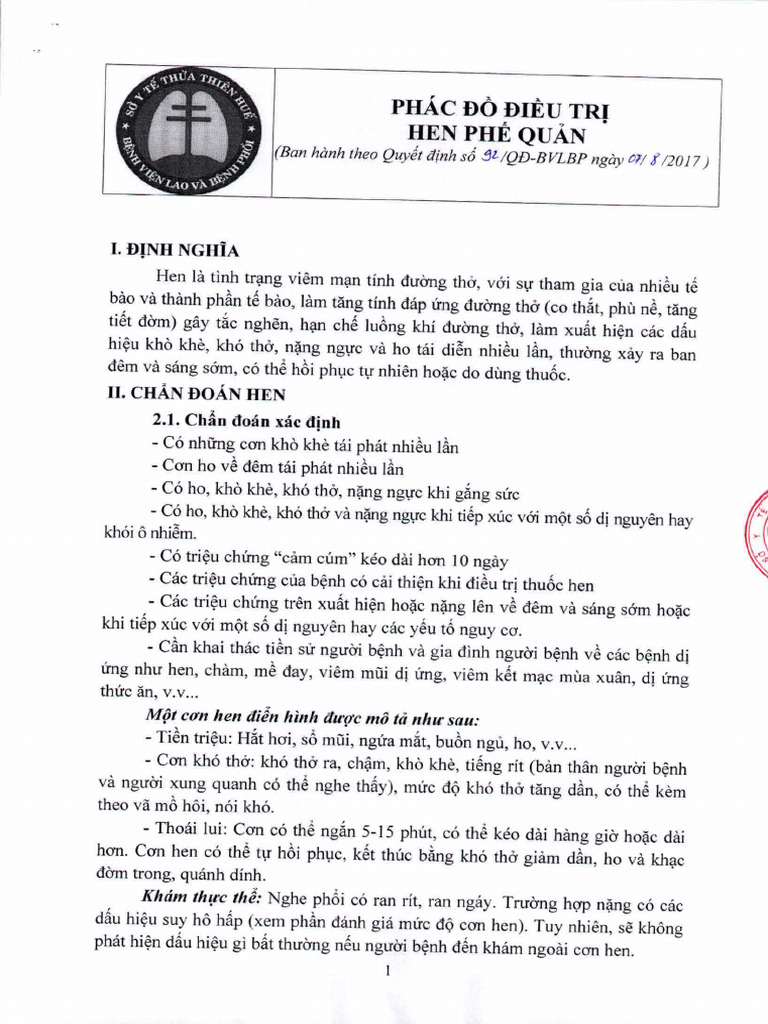 Phac Do Dieu Tri Hen Phe Quan | PDF