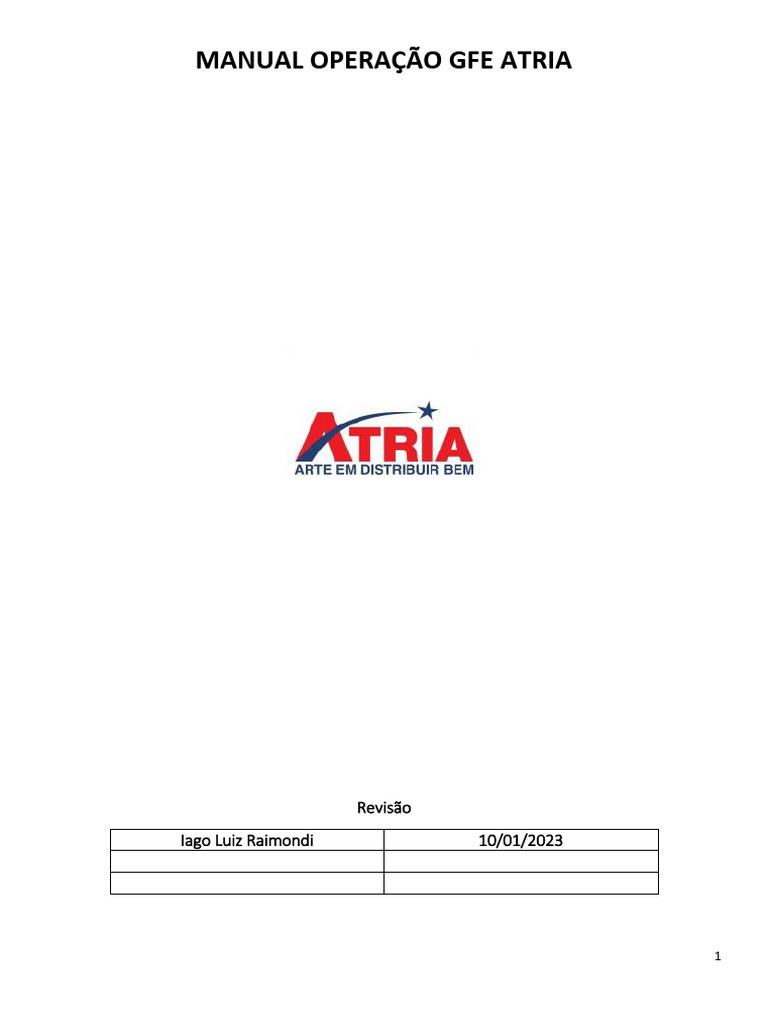 Manual Operacao Gfe V1 | PDF