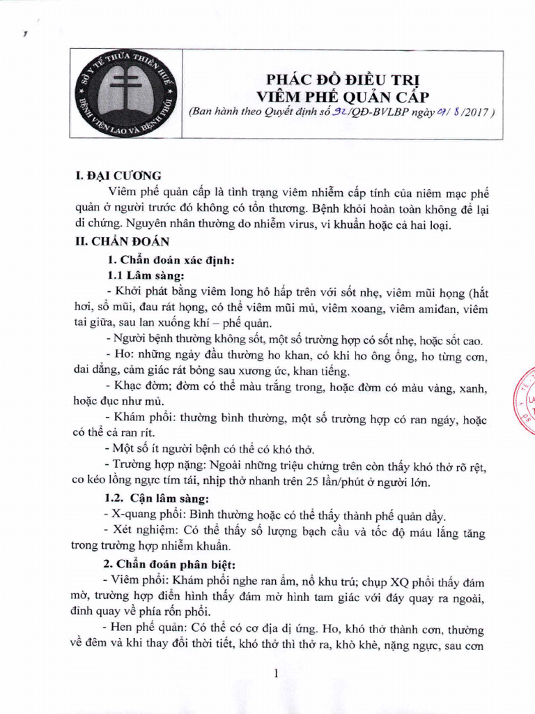 Phac Do Dieu Tri Viem Phe Quan Cap | PDF