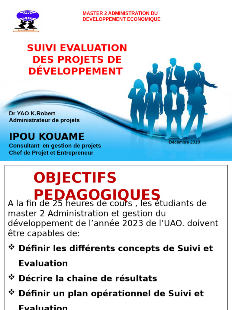 Cours de Suivi-Evaluation UAO - VF 2024 | PDF