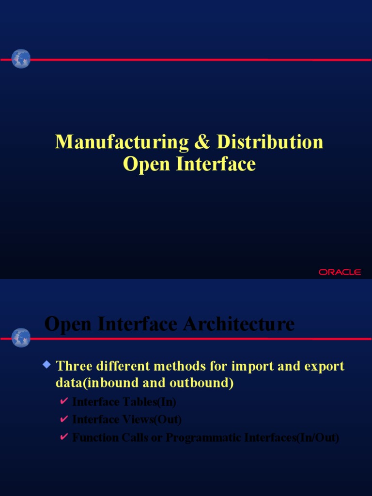 Oracle Ebs Interface | PDF | Application Programming Interface | Oracle Database