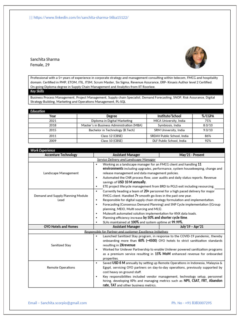 Sanchita Sharma-CV-2023 | PDF