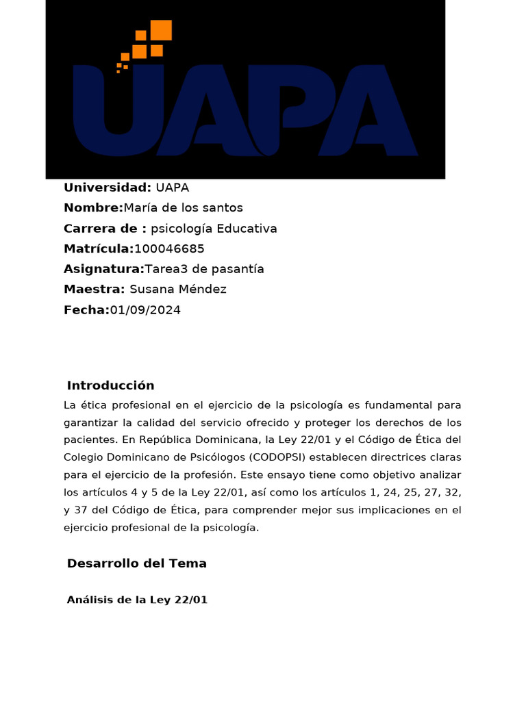 Tarea 3 de Pasantia | PDF