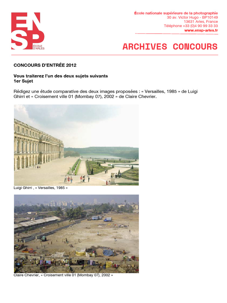 Ensp Archivesconcours | PDF