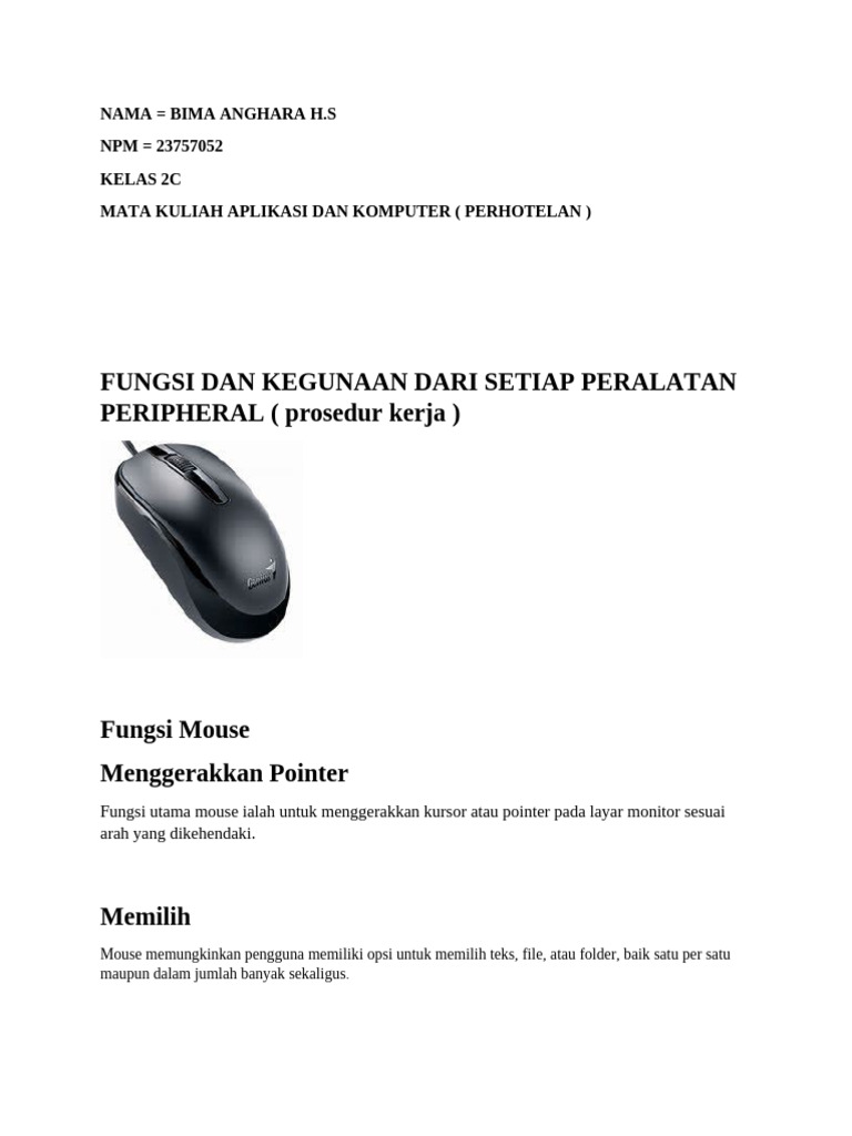 Bima Anggara HS, Perhotelan 2C | PDF