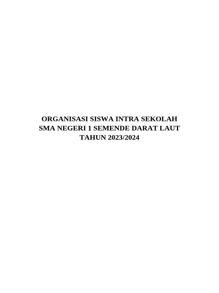 Program Kerja Osis Sman 1 SDL 2024-25-1 | PDF