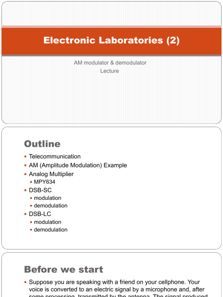 Lab07 - AM Modulator and Demodulator | PDF