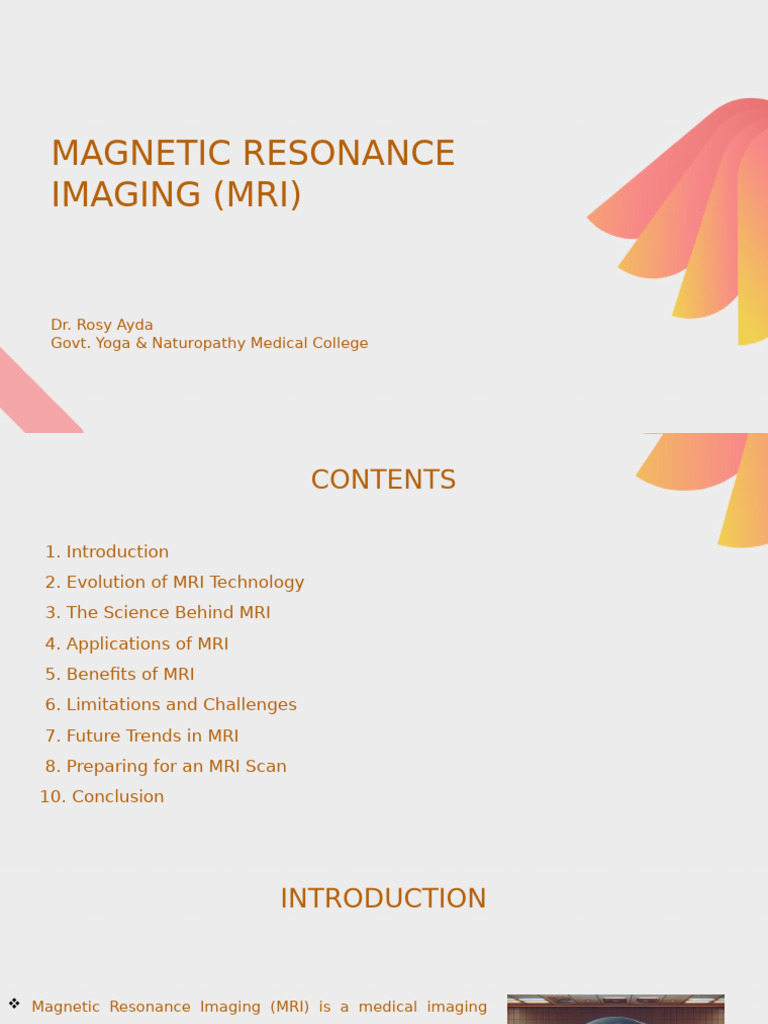 Magnetic Resonance Imaging (Mri) | PDF | Magnetic Resonance Imaging ...
