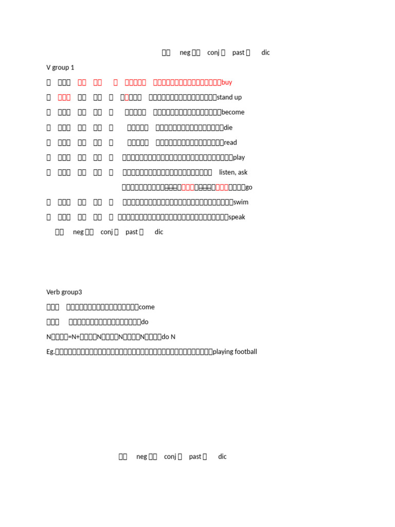 Verb Form n5 | PDF