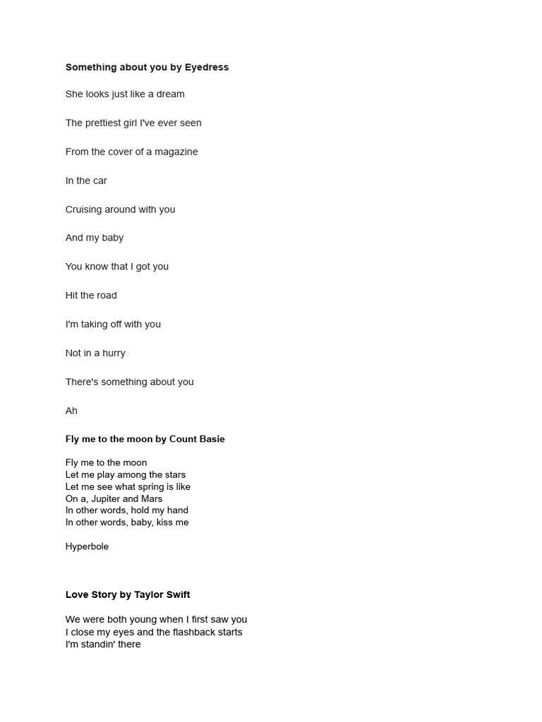 Creative Writing Songs | PDF