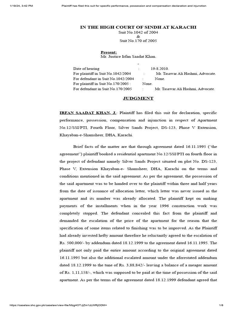 Karachi Judgement | PDF