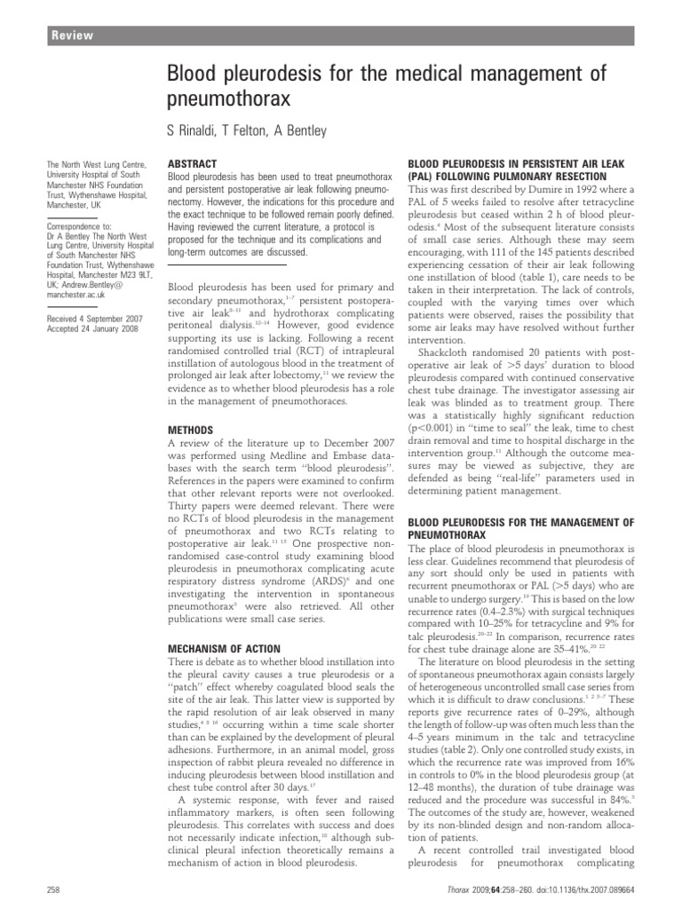 blood patch repair | PDF