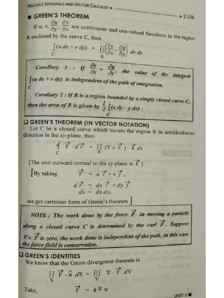 9.Green's theorem | PDF