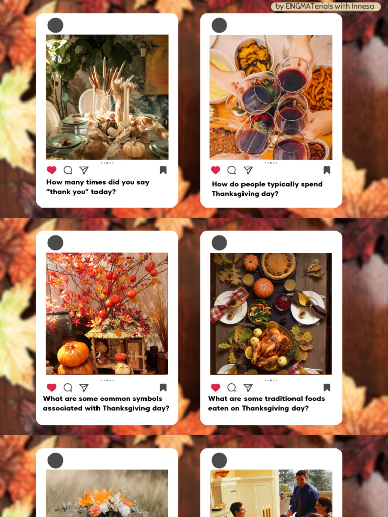 thanksgiving day speaking cards | PDF
