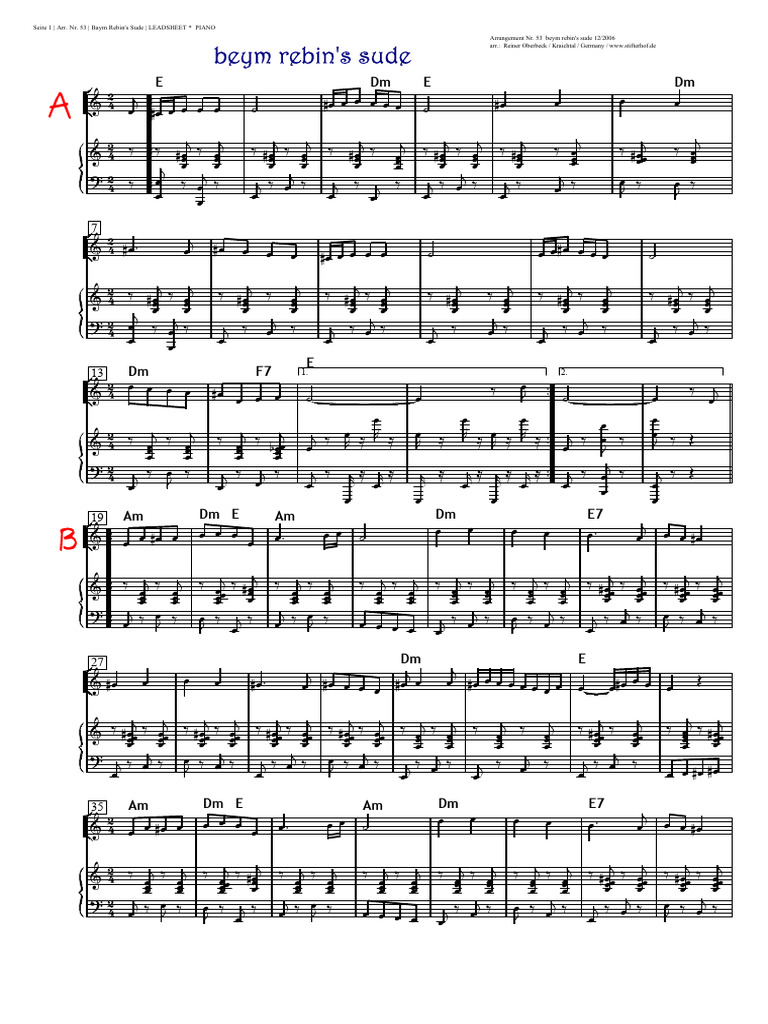 Leadsheet Piano | PDF