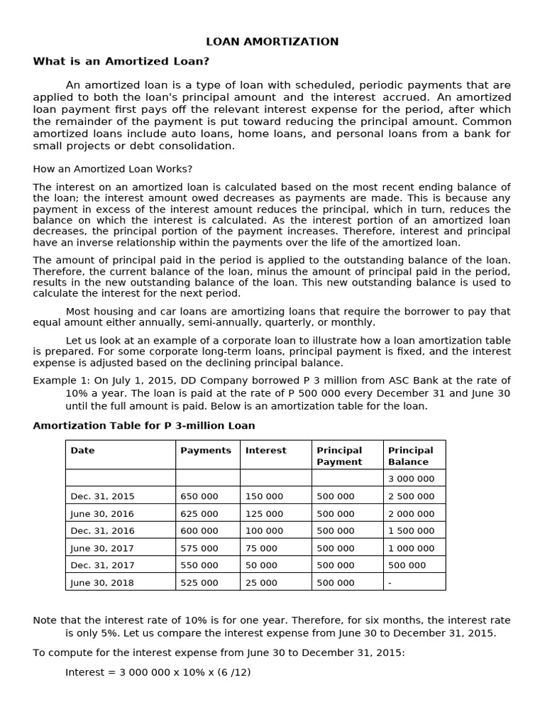 Loan Amortization | PDF | Loans | Interest