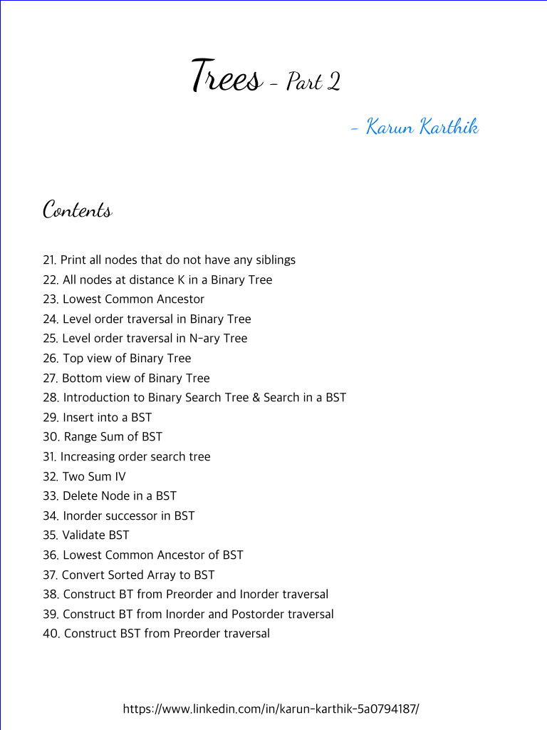 Trees Notes Part 2 Notes Animated | PDF